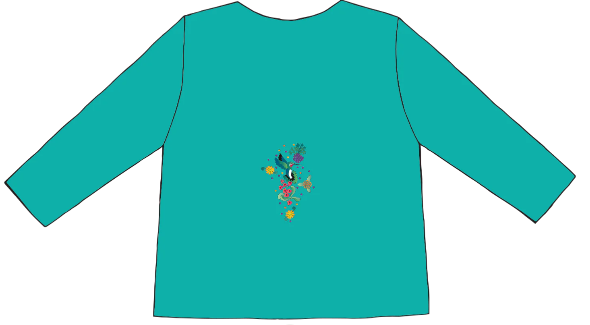 Nuevo Desert Huipil 3/4 Sleeve Sabaku - Jade– Plunkett's Hallmark