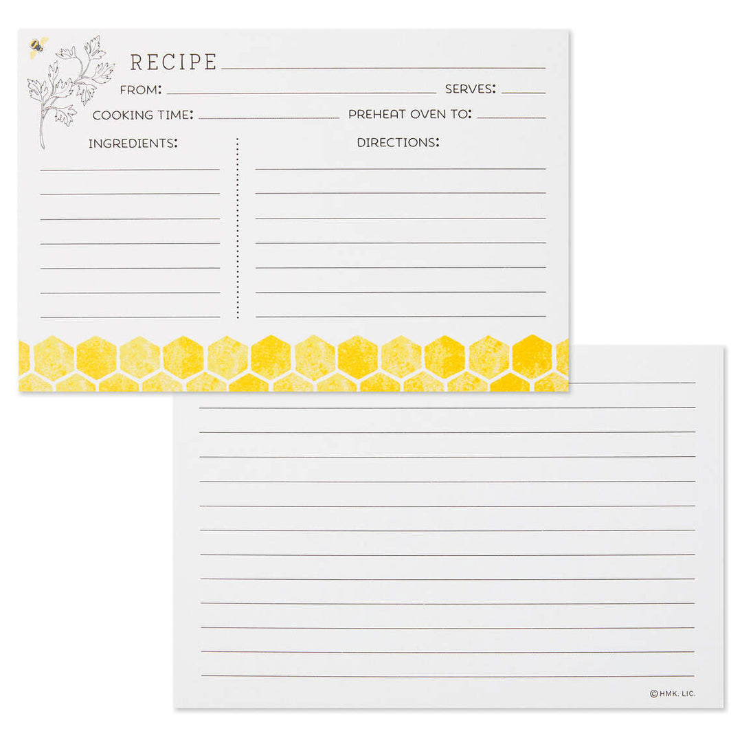 Yellow Honeycomb Recipe Cards– Plunkett's Hallmark
